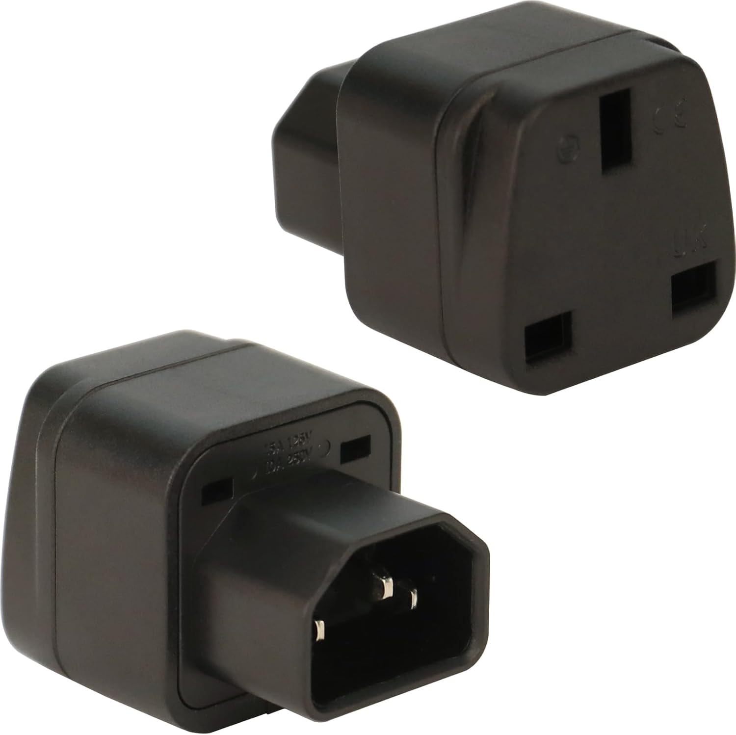 Wirafix C14 to UK Outlet Socket, 2 Pack, IEC 60320 Plug, IEC 320 C14 ...