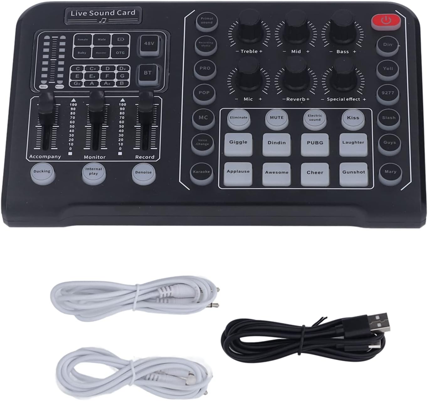 Amazon.com: Live Sound Board, DSP Chip 2 Channel Sound Board Sound Card ...