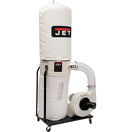 JET DC-1100VX-5M Vortex Cone Dust Collector, 5-Micron Bag Filter, 1100 ...