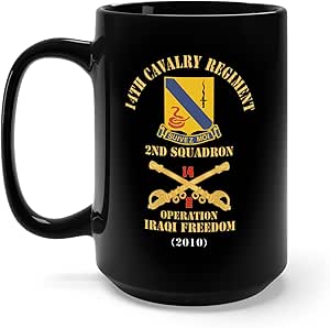 Amazon.com: Black Mug 15oz - Army - 14th Cavalry Regiment w Cav Br ...