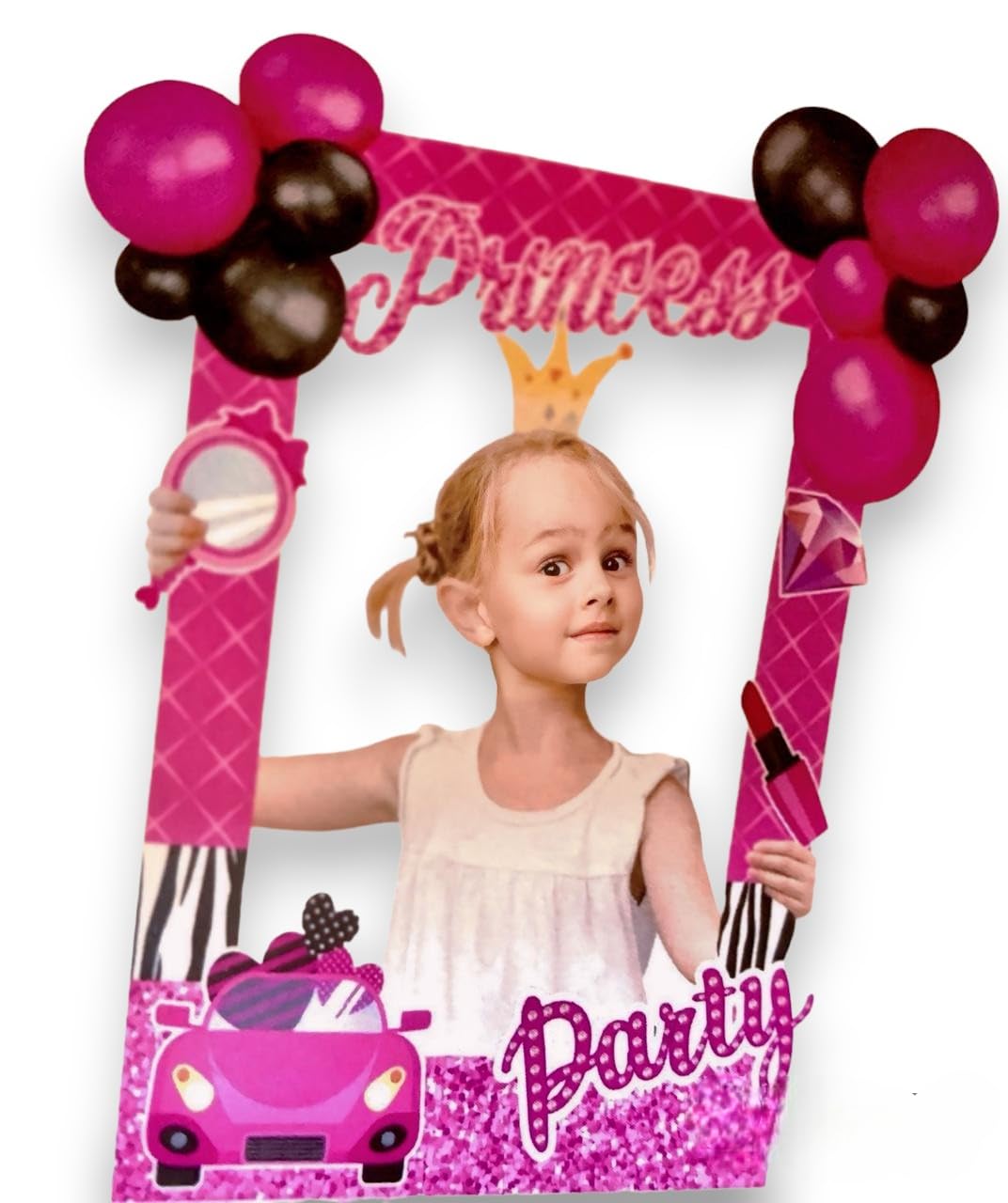 Buy MY PARTY SUPPLIERS Pink Princess Photo Booth Frame Doll, Princess ...