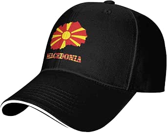 Amazon.com: Flag of The Macedonian Macedonia Map Baseball Cap Sandwich ...