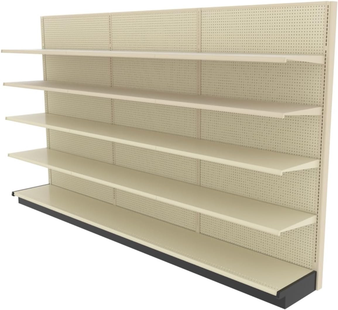 Amazon.com: Gondola Retail Shelving Wall Display with 15 Shelves Beige ...