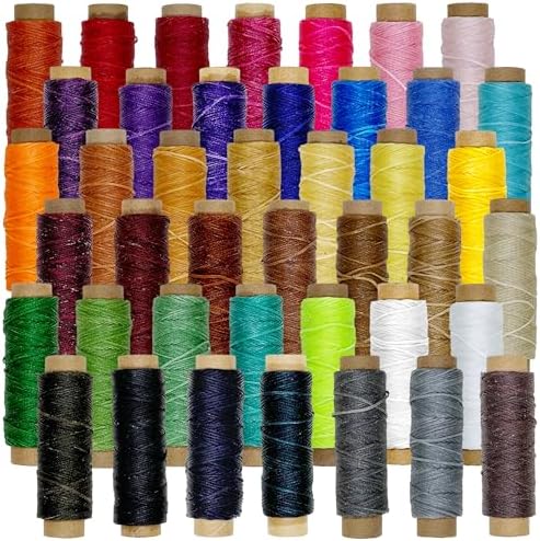 Amazon.com: Yayatty 42 Color Waxed Thread, 0.8mm 150D Leather Sewing ...