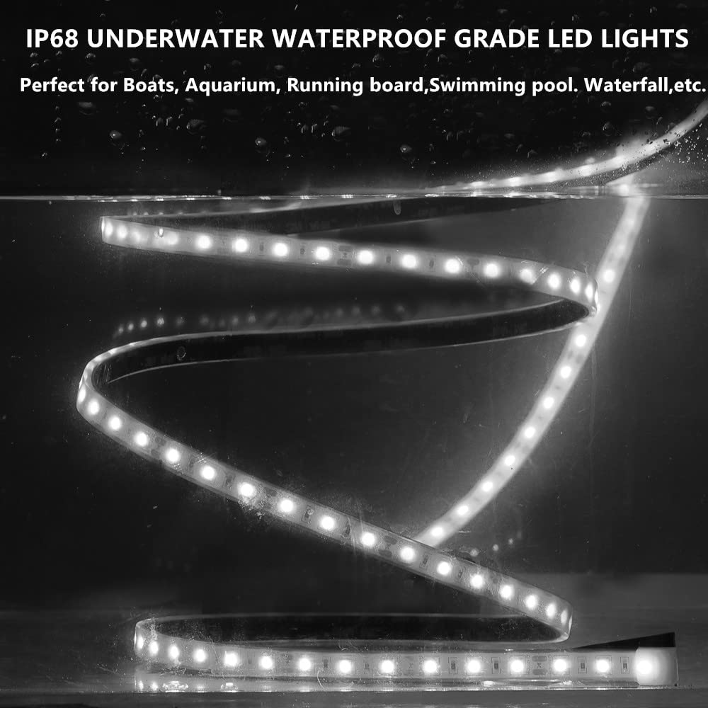 Snapklik.com : Marine Submersible Boat LED Strip Lights, 12V 6FT IP68 ...