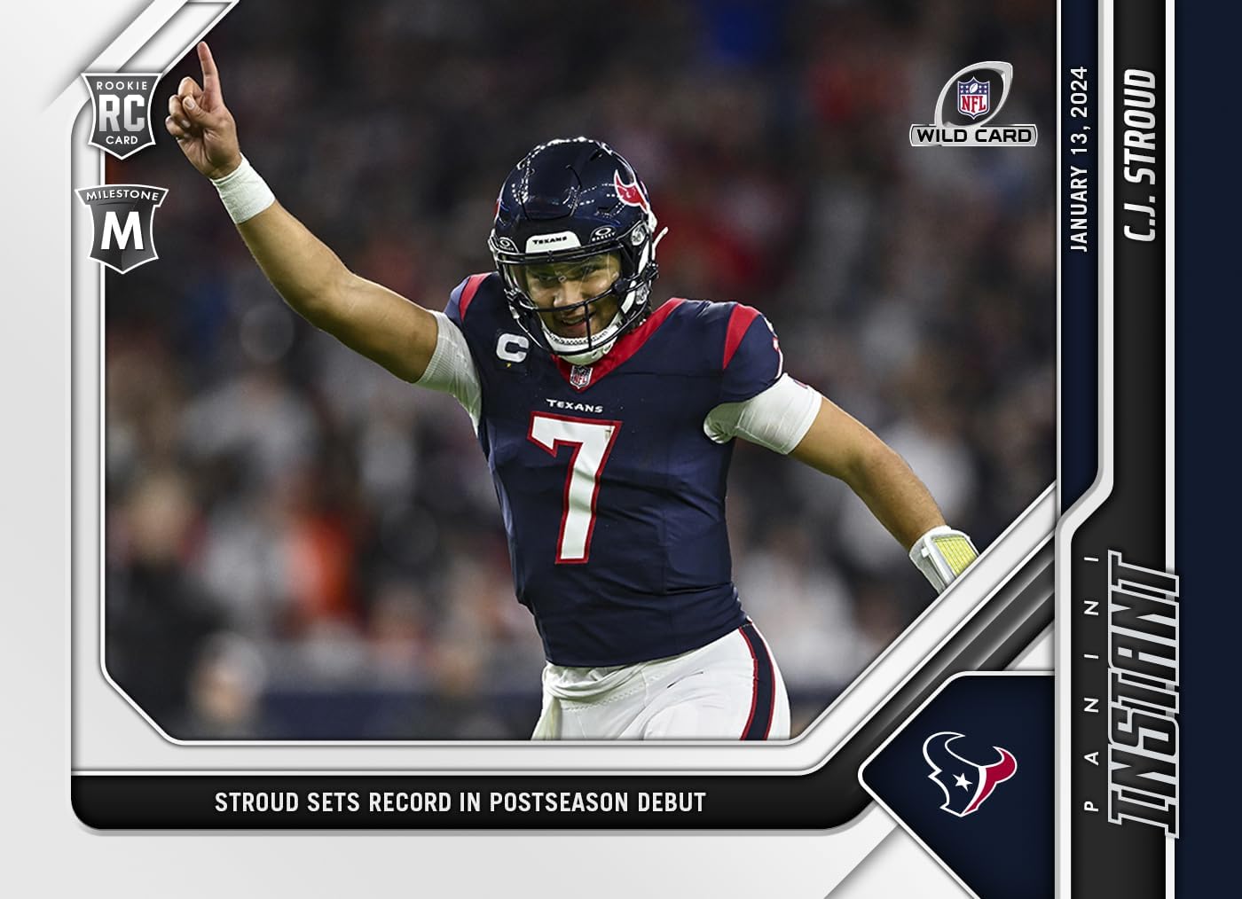 Amazon.com: 2023 Panini Authentic CJ STROUD Rookie Card - Playoff Debut ...