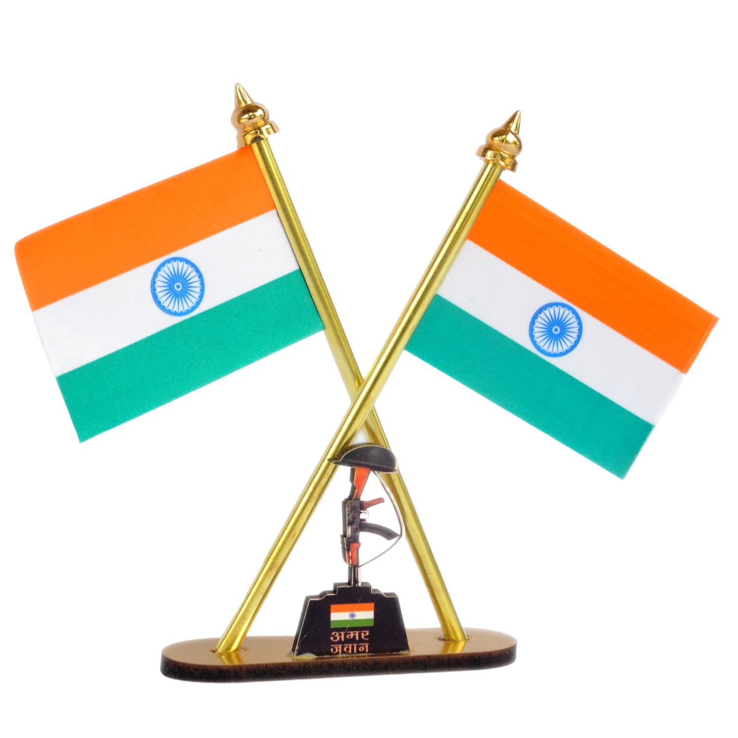 Indian Flag with Amar Jawan Emblem for Car Dashboard : Amazon.in: Car ...