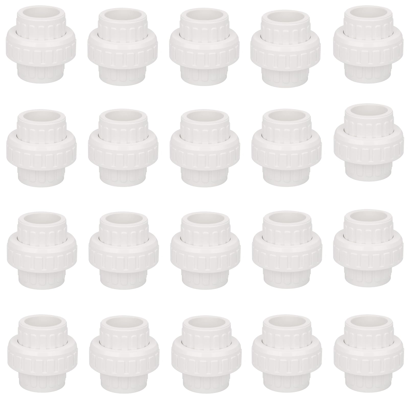 Amazon.com: Set of 20, Lobergel 1 Inch PVC Union Coupling, White Pipe ...