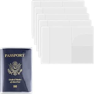 5 Pack Clear Passport Cover Travel Holder Case, Waterproof Transparent ...