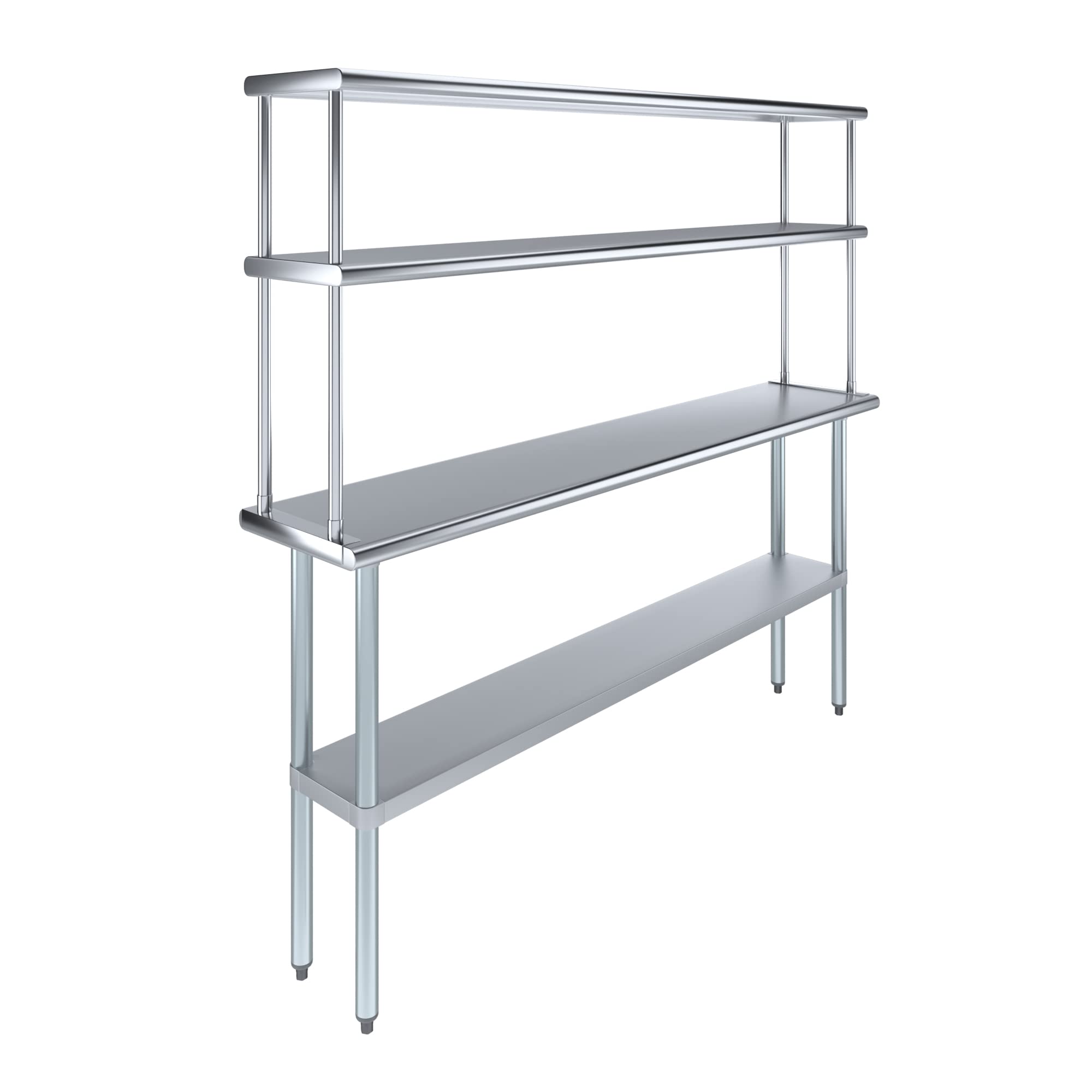 Amazon.com: AmGood Stainless Steel Work Table Double Tier Overshelf ...