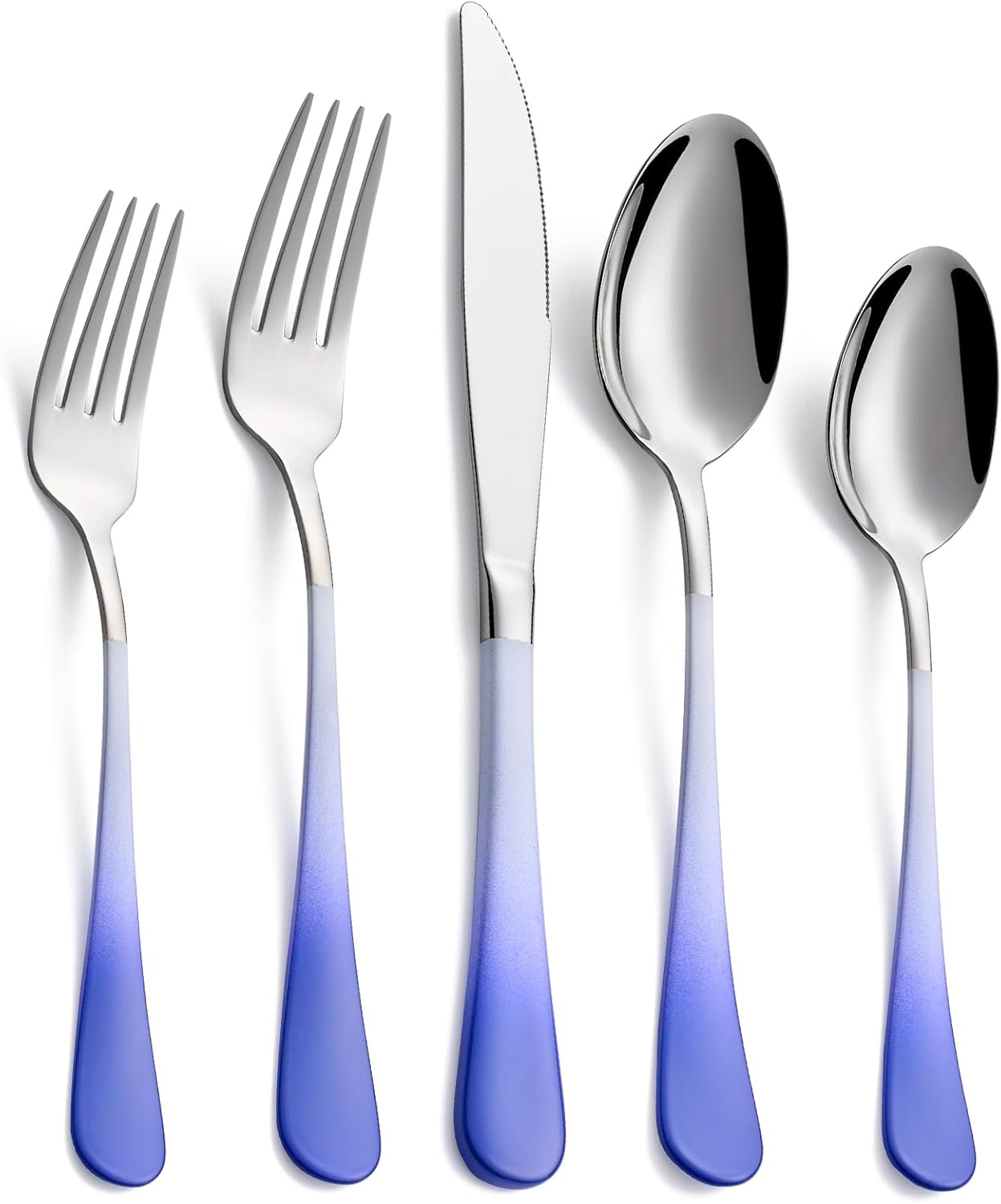 Amazon.com | DINYWOW 20-Pieces Color Silverware Sets for 4,Blue and ...
