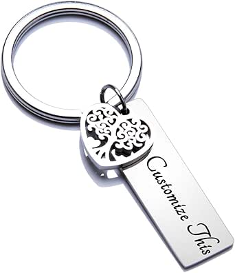 Fanery Sue Personalized Custom Rectangular Name Keychain Heart Life ...