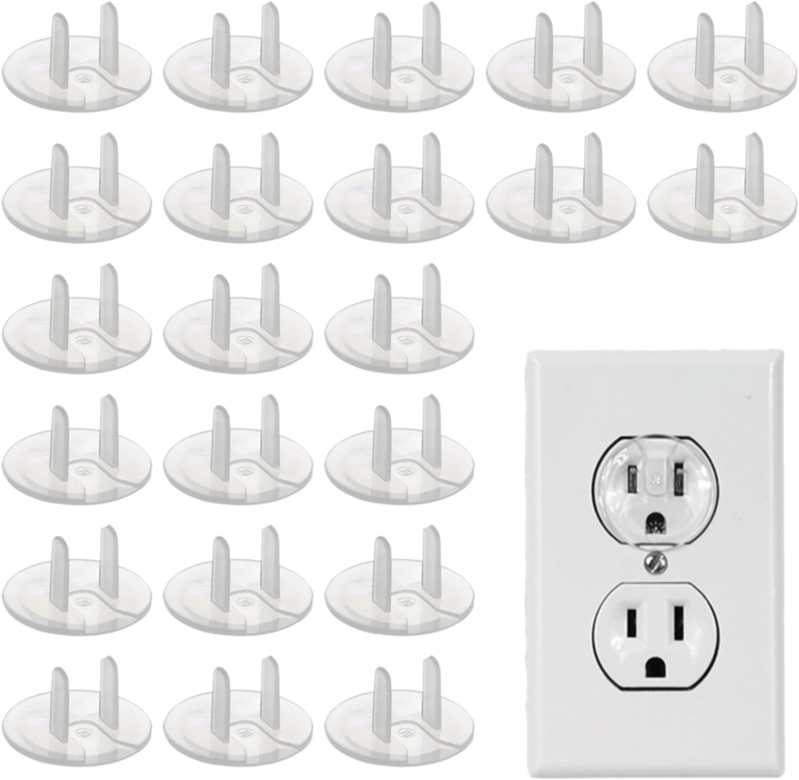 Amazon.com : Outlet Plug Covers (32 Pack) Clear Child Proof Electrical ...