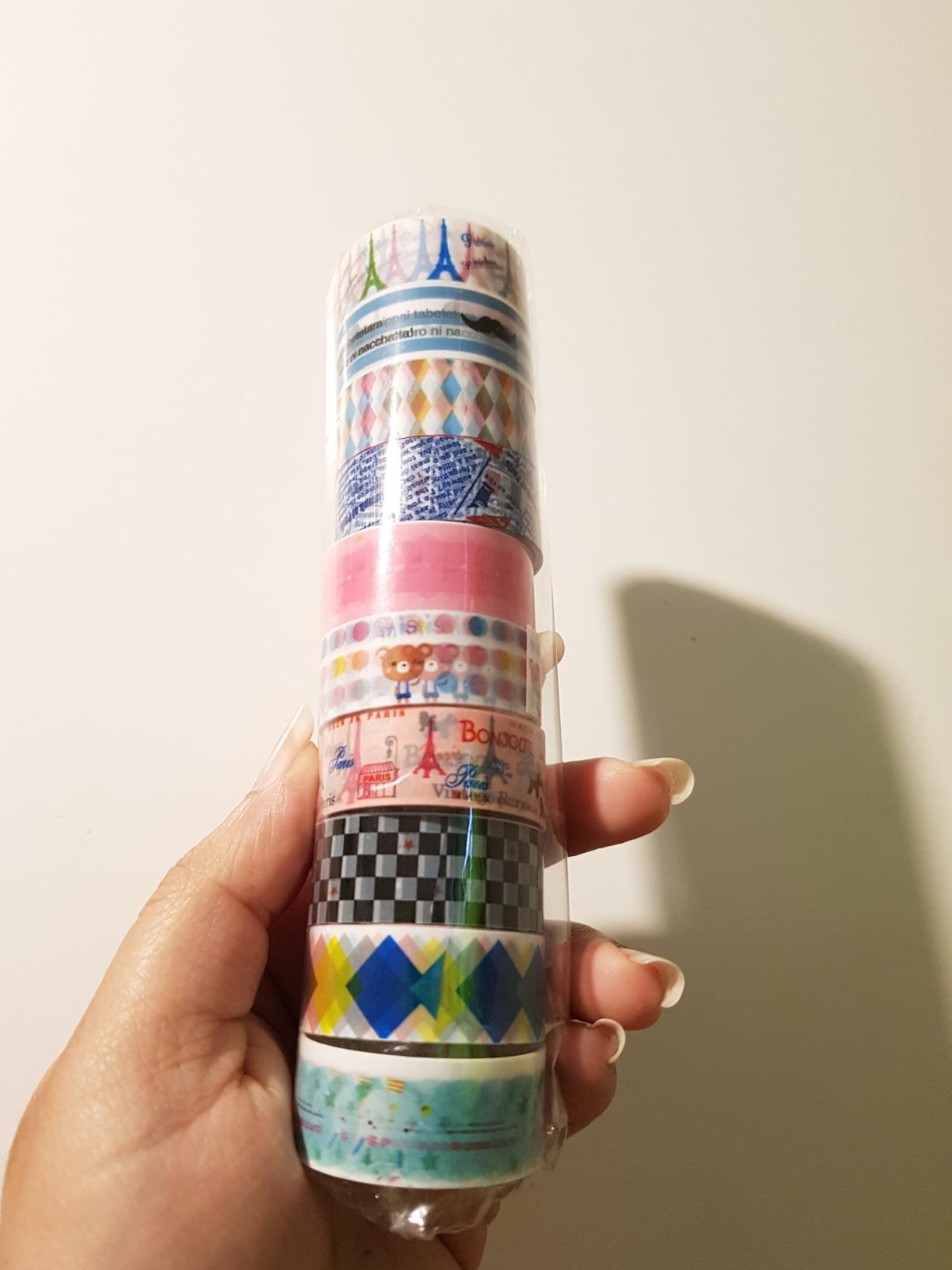 10 Kawaii 5M Tapes Mix Designs Cartoon Adhesive Tape Set for ...