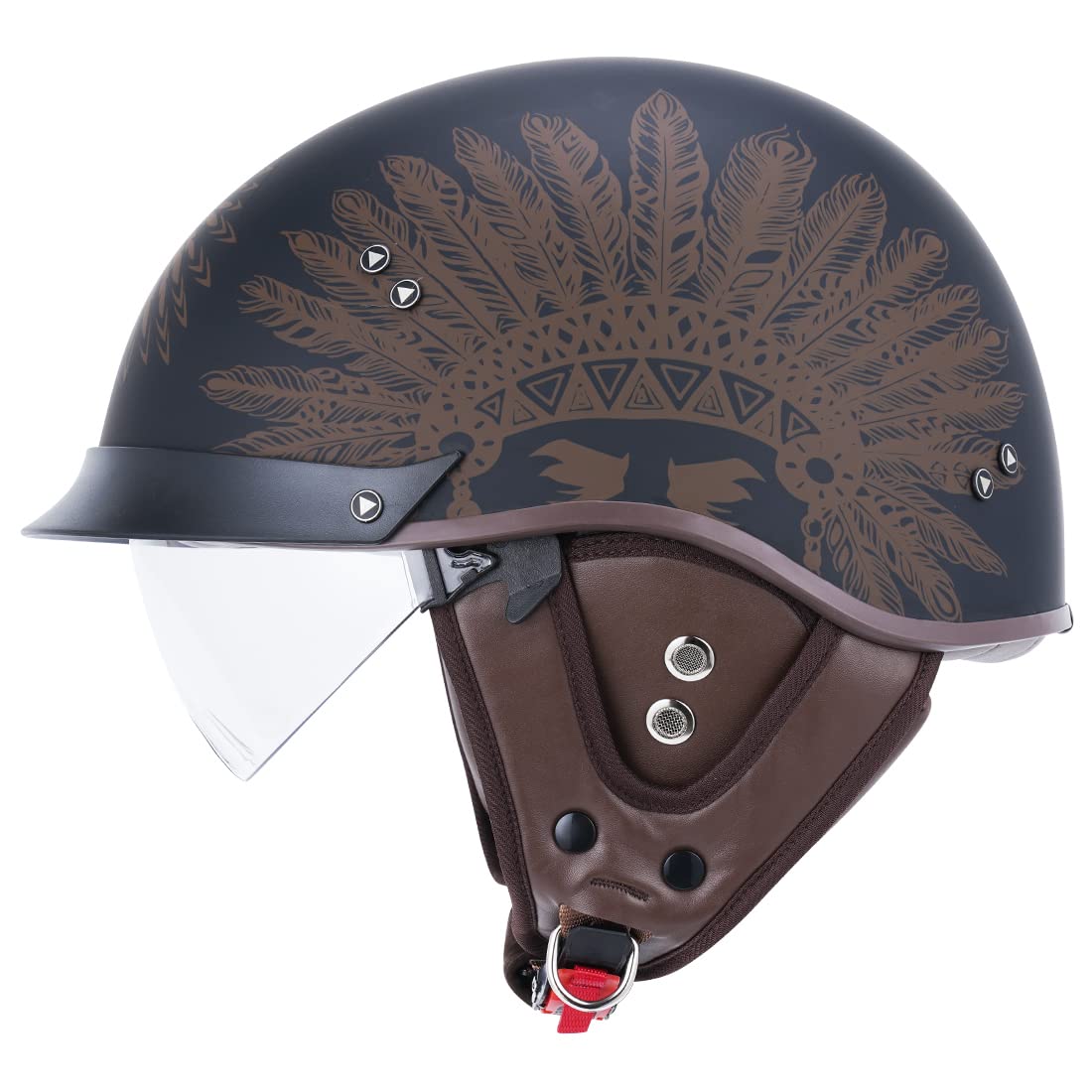 Snapklik.com : VCOROS F-07 Motorcycle Half Face Helmet Sun Visor Quick ...