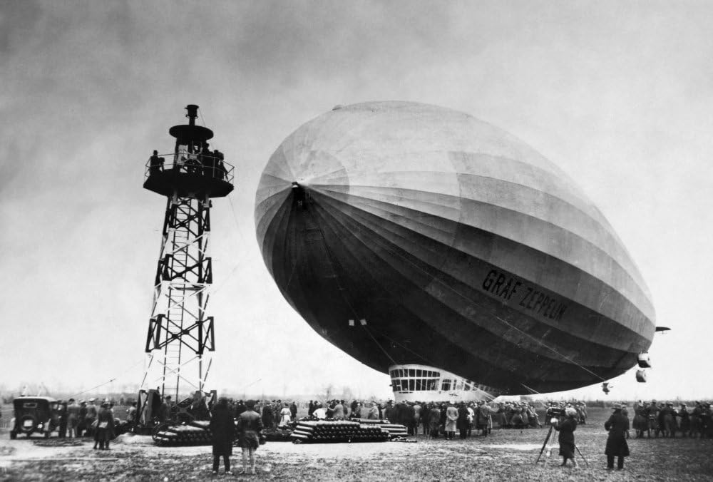 Amazon.com: Graf Zeppelin Nthe German Airship Graf Zeppelin Approaching ...