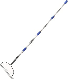 FLY HAWK 72inch Bow Rake Heavy Duty，for lawns Raker to Gather Fallen ...