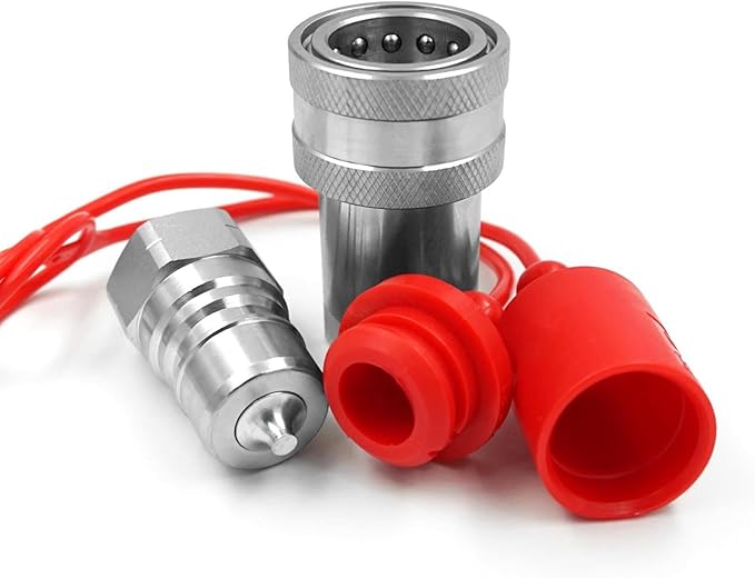 Amazon.com: 1/2" NPT Ag Hydraulic Quick Connect Tractor Couplers with ...