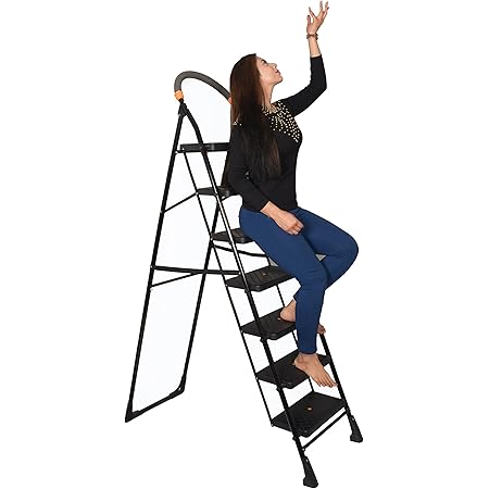 Parasnath Maple 7 Step Aluminium Step Ladder 7.2 Ft Heavy Duty Folding ...