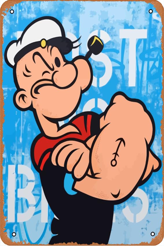 Amazon.com : Popeye The Sailor Man Posters Retro Metal Signs Vintage ...