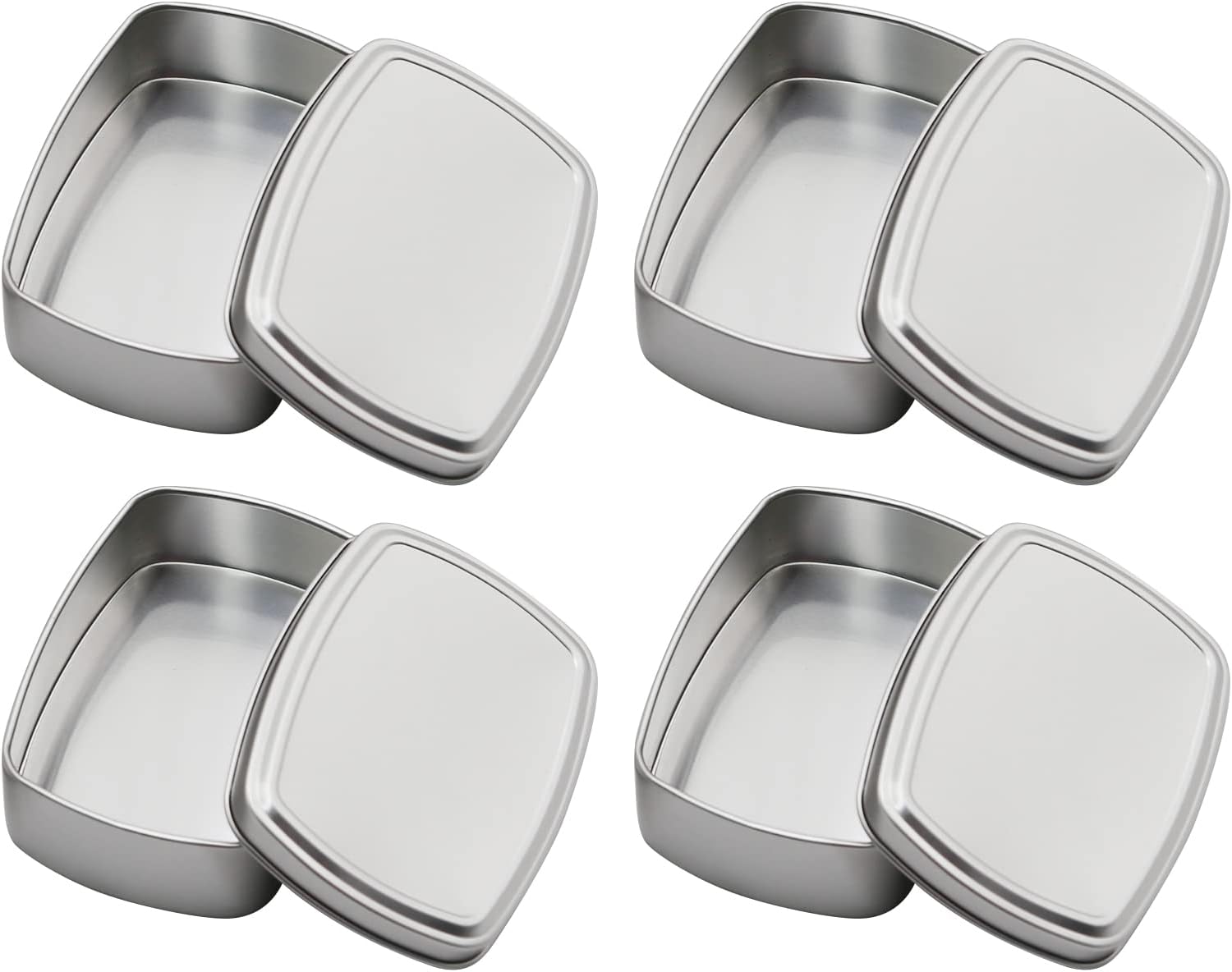 Amazon.com: Saihisday 4Pcs Aluminum Soap Box Empty Rectangular Tin Case ...