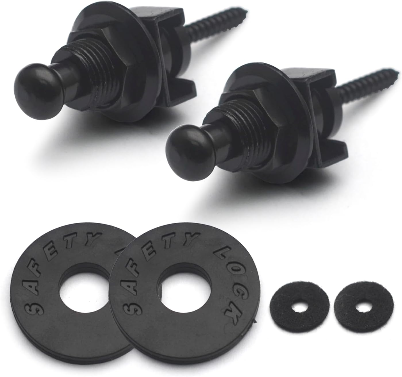 Amazon.com: SAPHUE 2PCS Guitar Strap Button Metal Chrome Bass Strap ...