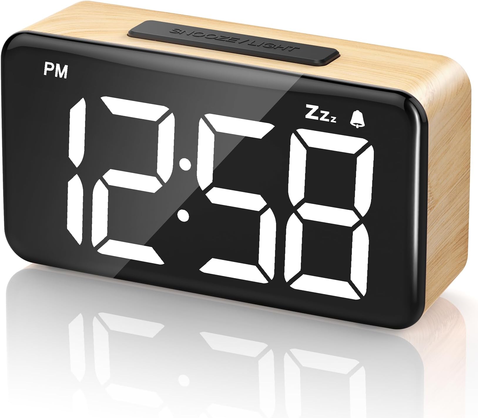 Amazon.com: POUKROO Digital Alarm Clock for Bedroom - Bedside Desk ...