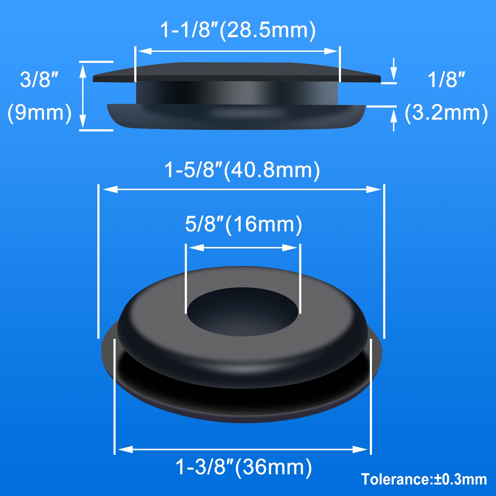 Snapklik.com : 100pcs Glad Hand Seals, Truck Glad Hand Seal Round ...