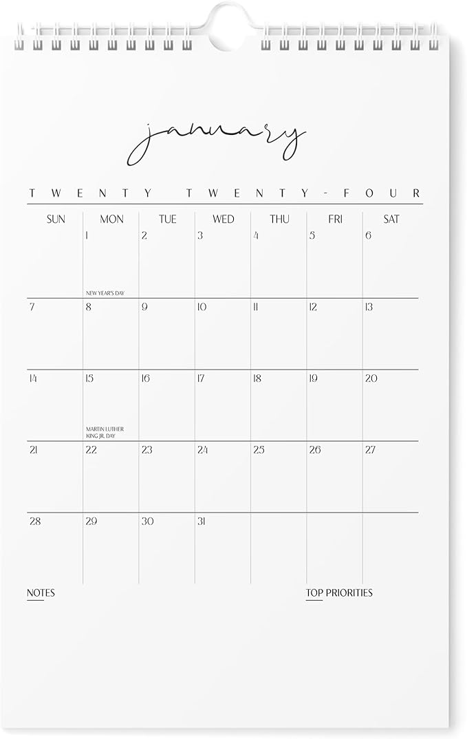 Calendar 2024 - Vertical 11x17 2024 Wall Calendar Planner Runs Until ...