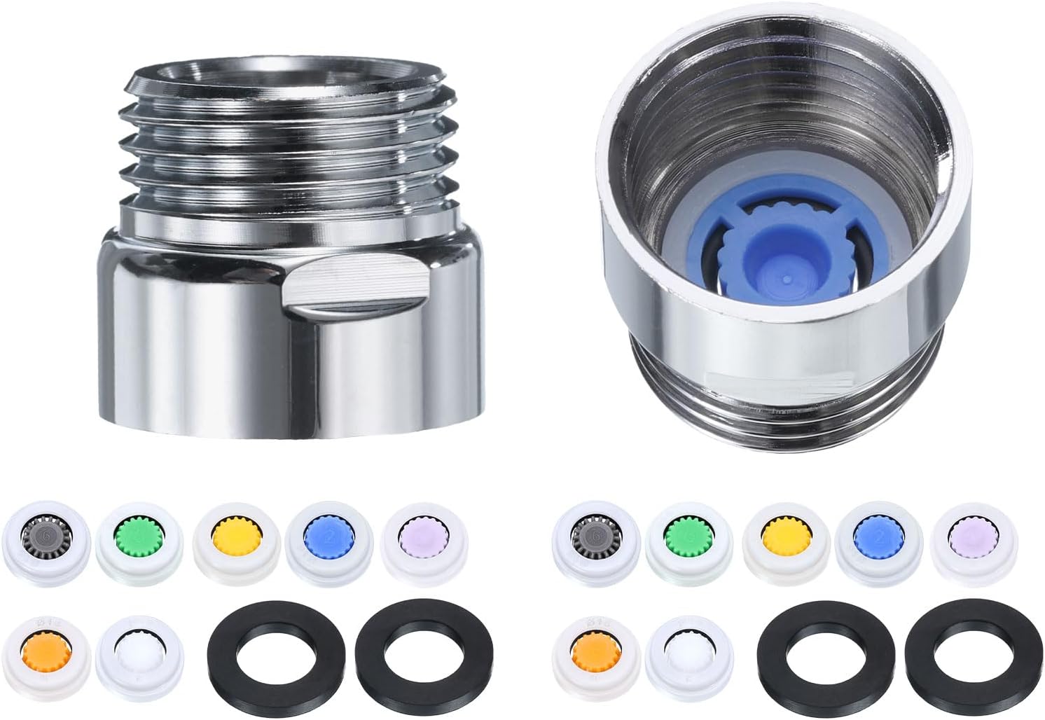 uxcell Shower Flow Reducer Limiter Set, Water Flow Saver Adapter Set, 2 ...