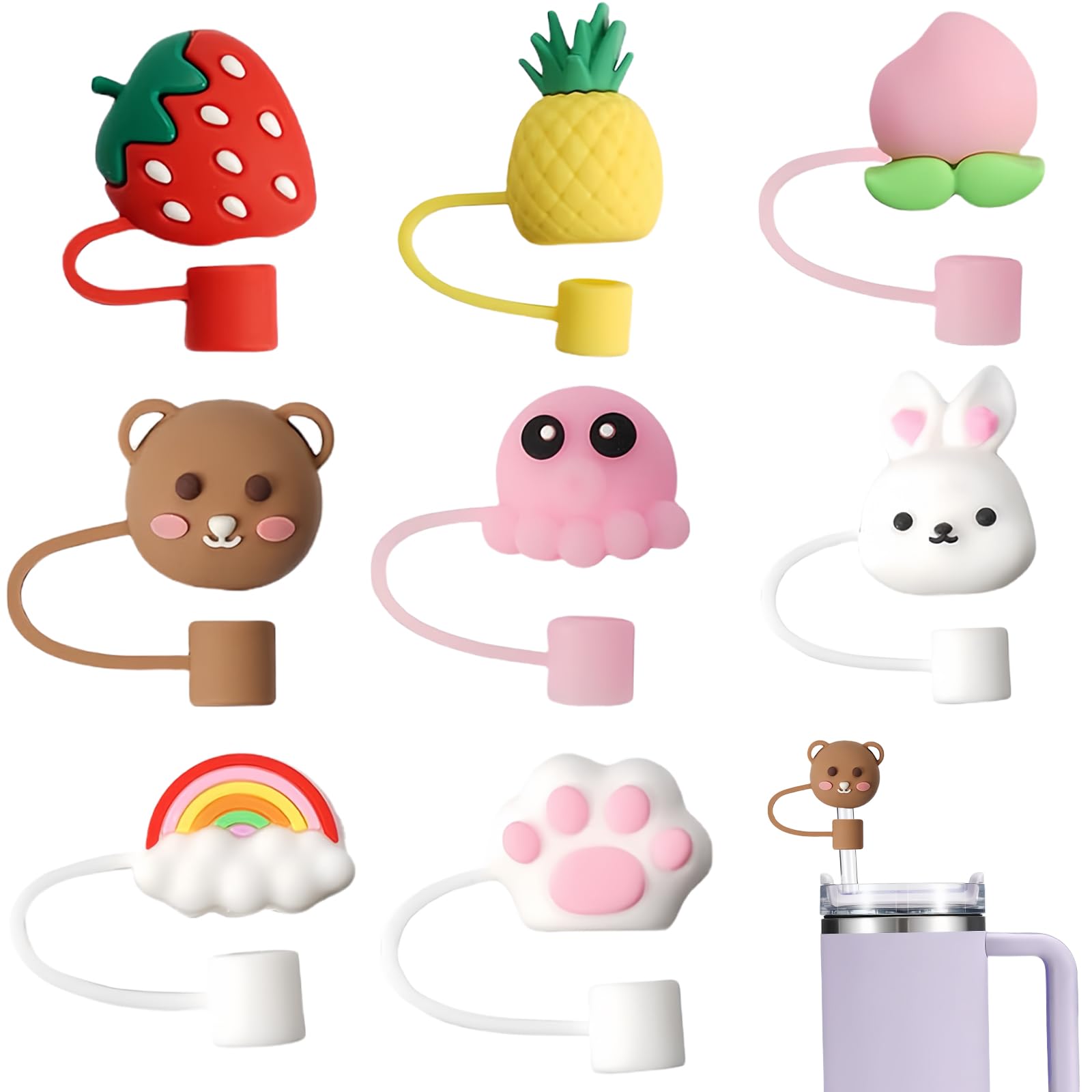 Alluring Stanlley Cup Straw Cover Accessories for Silicone Cover Caps ...