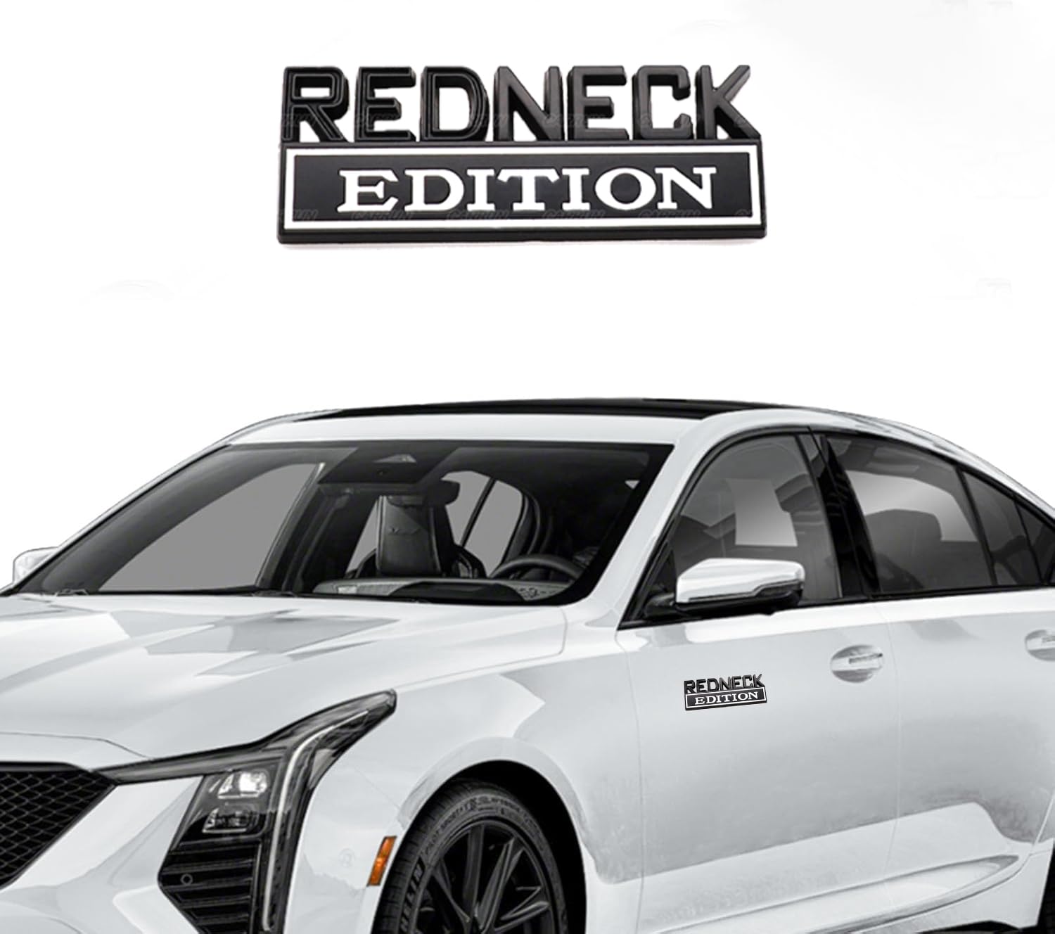 Snapklik.com : 2 Pcs Redneck Edition Emblem Car Side Rear Front Hood ...