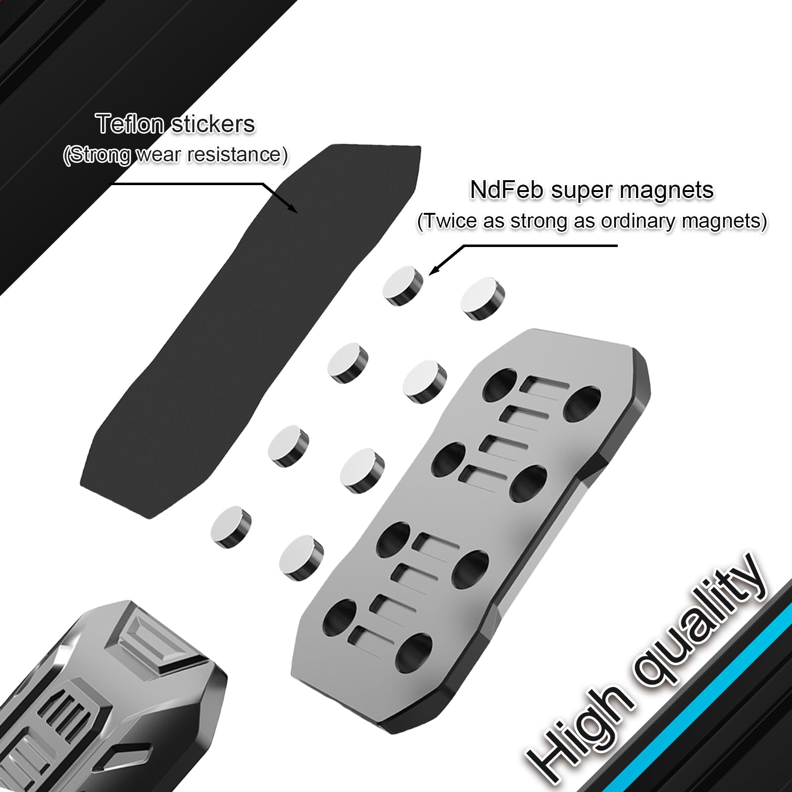 Snapklik.com : ZHEBAG Metal Fidget Slider,Magnet Fidget Toys Adults ...