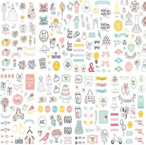 Amazon.com: Transparent Waterproof Stickers For Wedding Planning ...