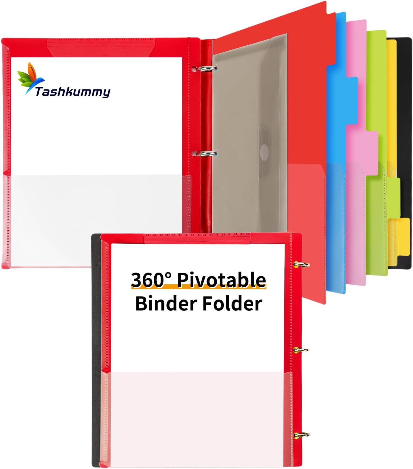 Amazon.com : Tashkummy 360° Pivotable Project Organizer Binder, 3 Ring ...