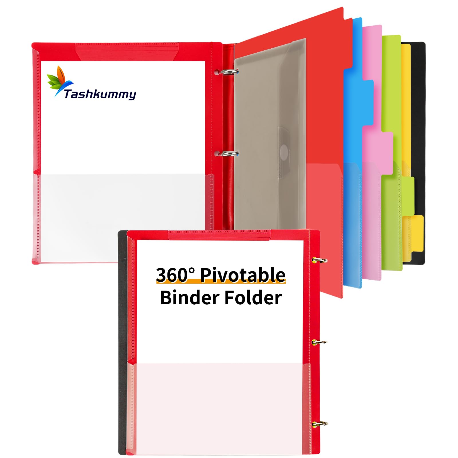 Amazon.com : Tashkummy 360° Pivotable Project Organizer Binder, 3 Ring ...