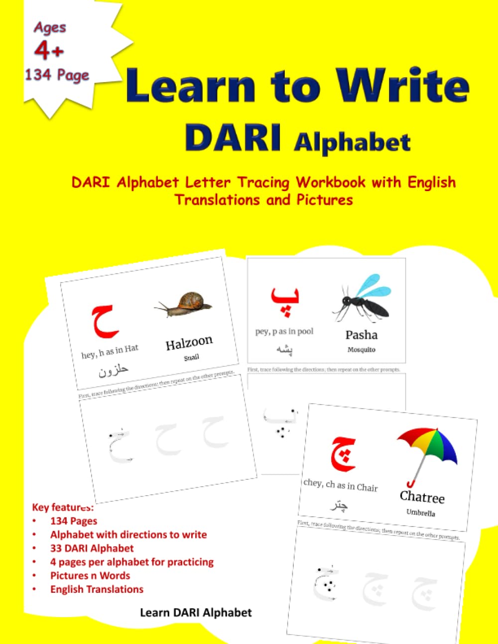 Buy Learn to Write DARI ALPHABETS: DARI Alphabets Letter Tracing ...