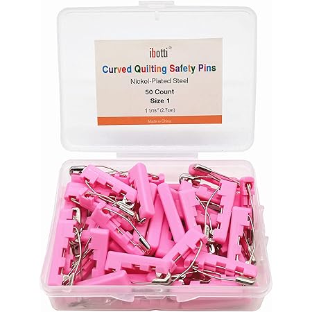 Amazon.com: ibotti Curved Safety Pins for Quilting, Basting Pins with ...