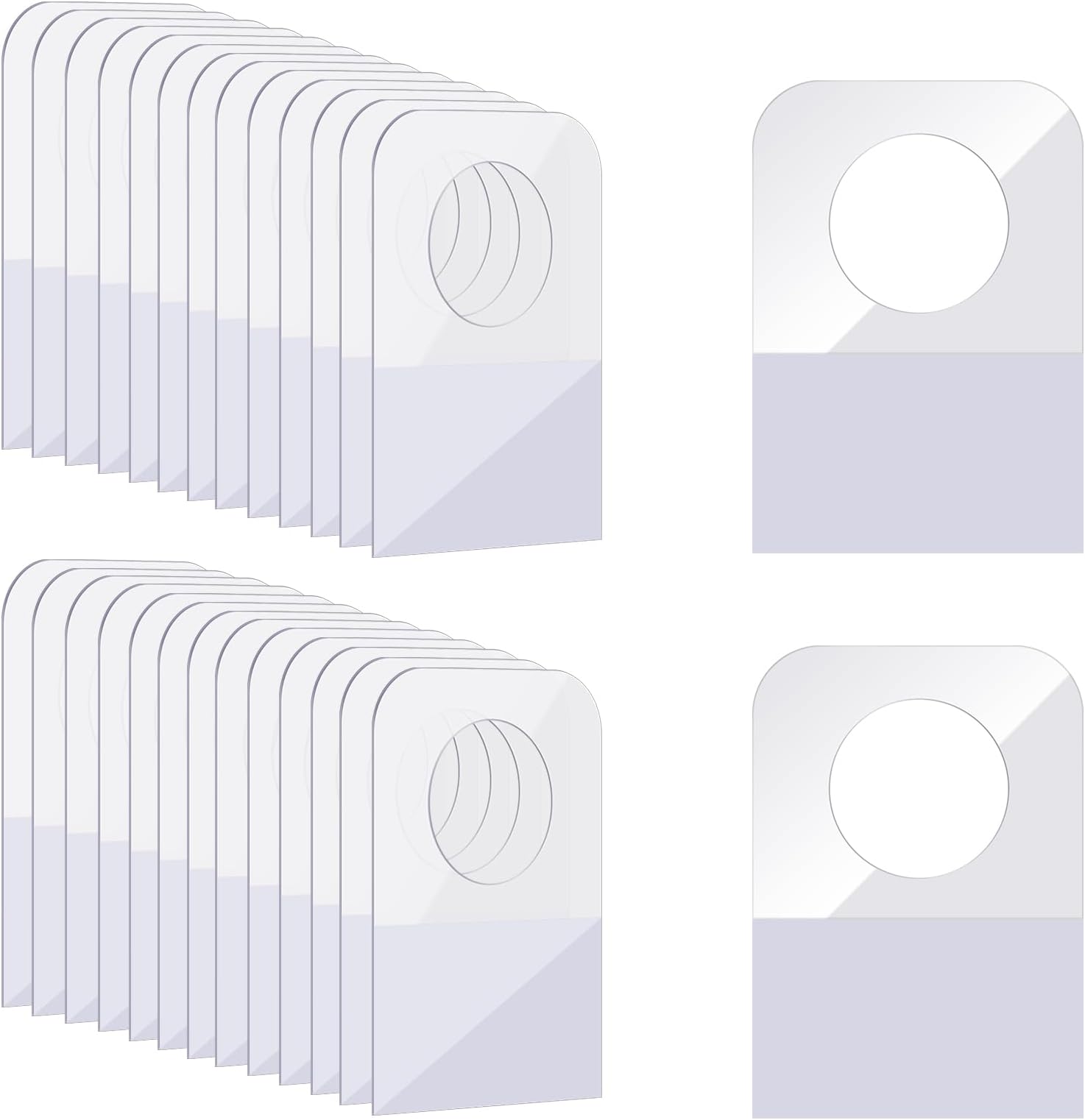 Amazon.com : BCP 100pcs Clear Color Adhesive Back Hang Tab Tag with ...