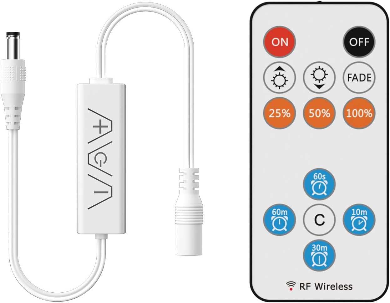 GINGSOW 13Keys LED Dimmer, Wireless RF Remote Control and 3Keys ...