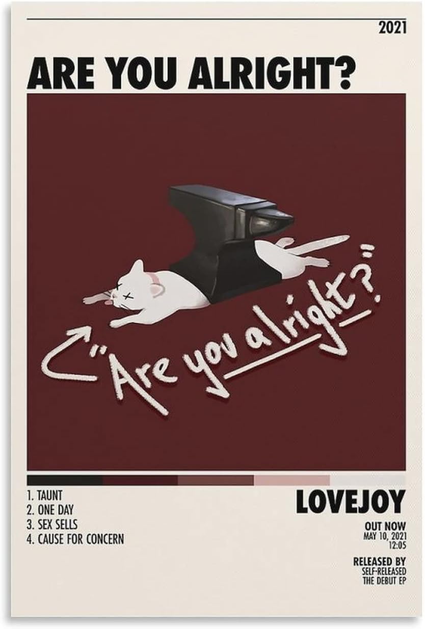 Amazon.com: XINYIN are You Alright Album Cover Lovejoy Poster HD Canvas ...