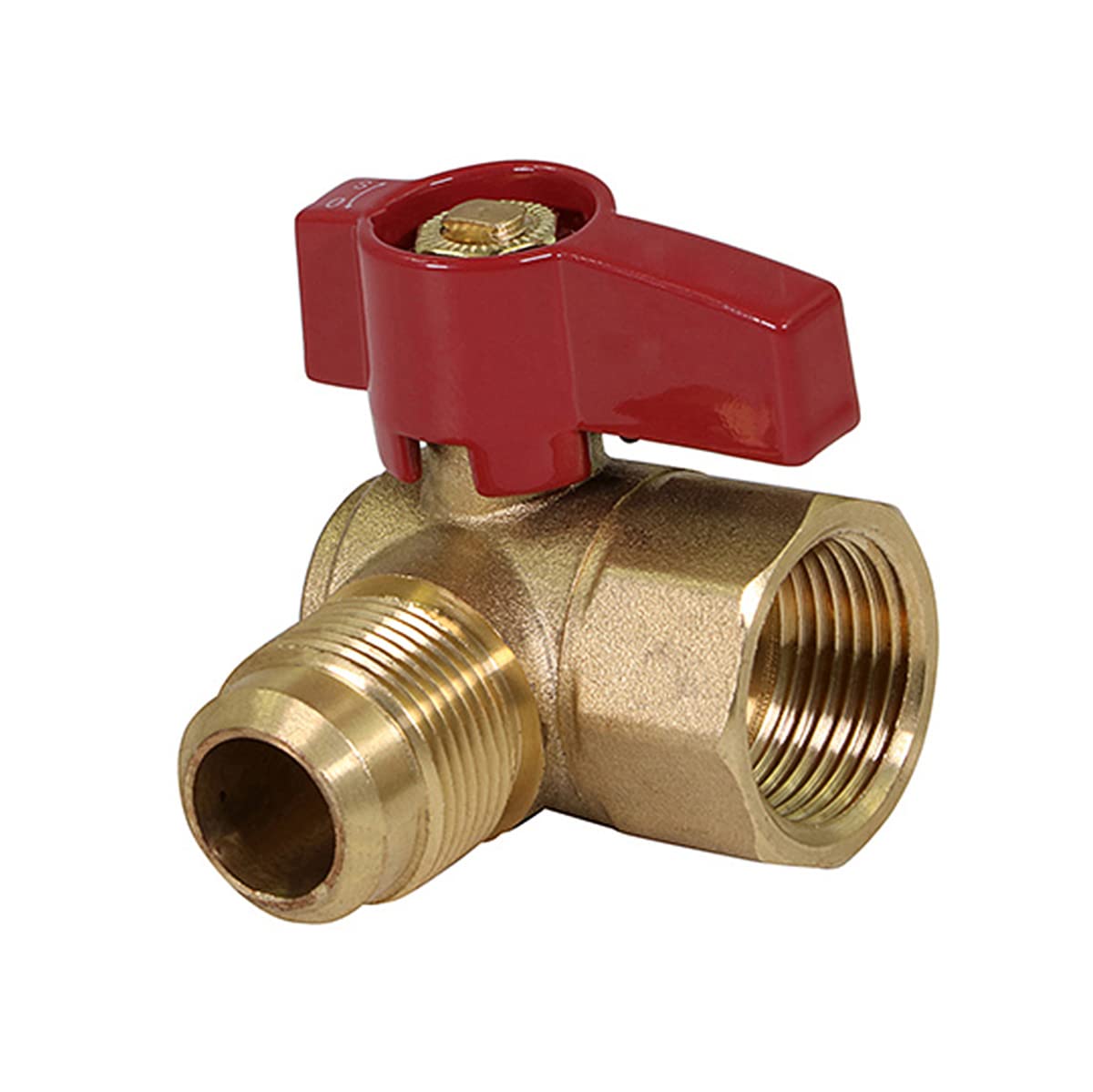 Flextron FTGV-12R12A Gas Valve with 1/2 Inch Outer Diameter Flare x 1/2 ...