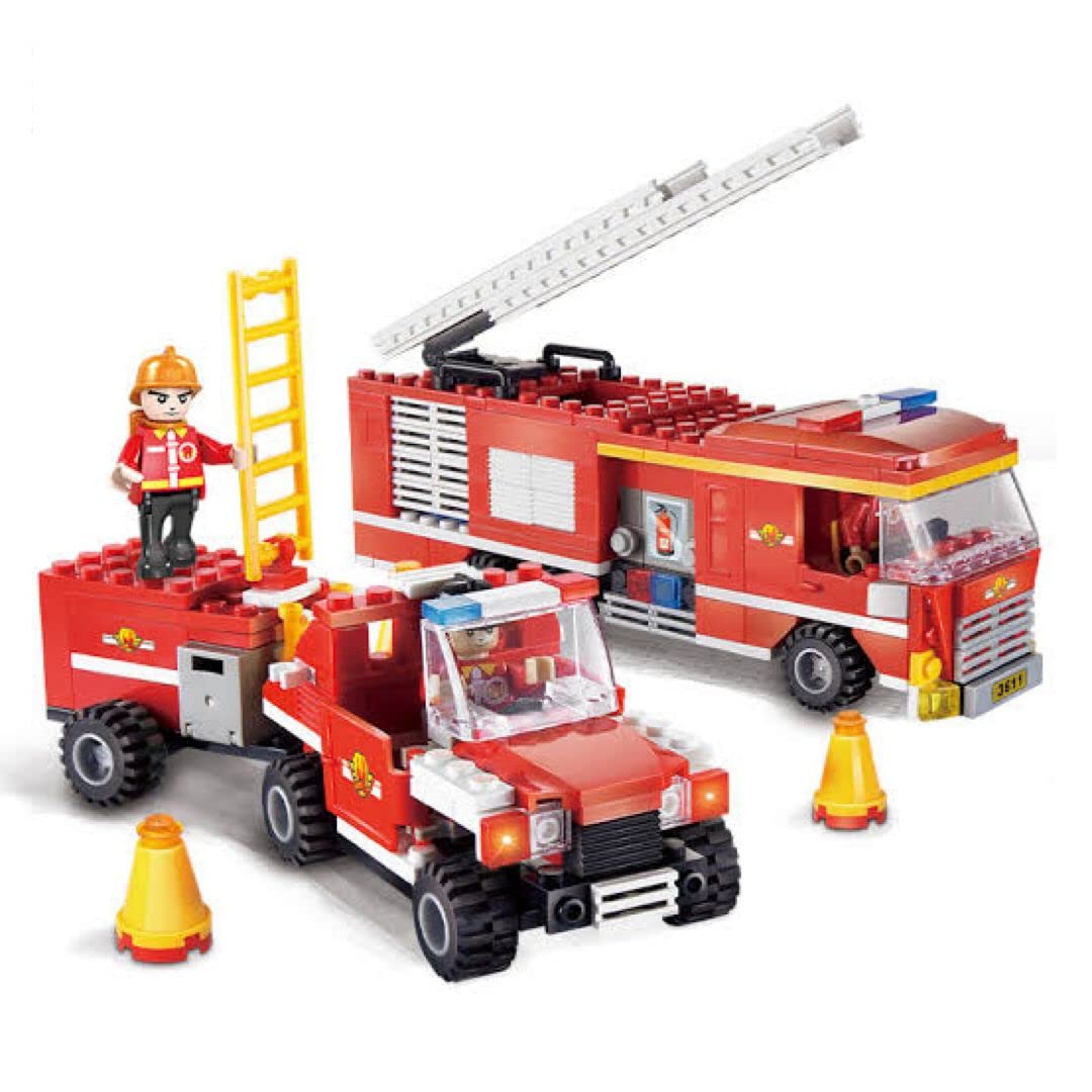 Buy Qbic Toys 324pcs Fire Fighter Fire Truck Building Blocks Toys with ...
