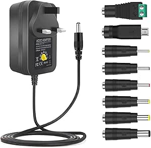 ULHYC 30W Universal AC/DC Adapter Switching Power Supply with 8 Selectable Adapter Plugs, for 3V ...