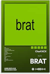 Amazon.com: SANYFDI Charli BRAT Music Album XCX Cover Poster Star Pop ...