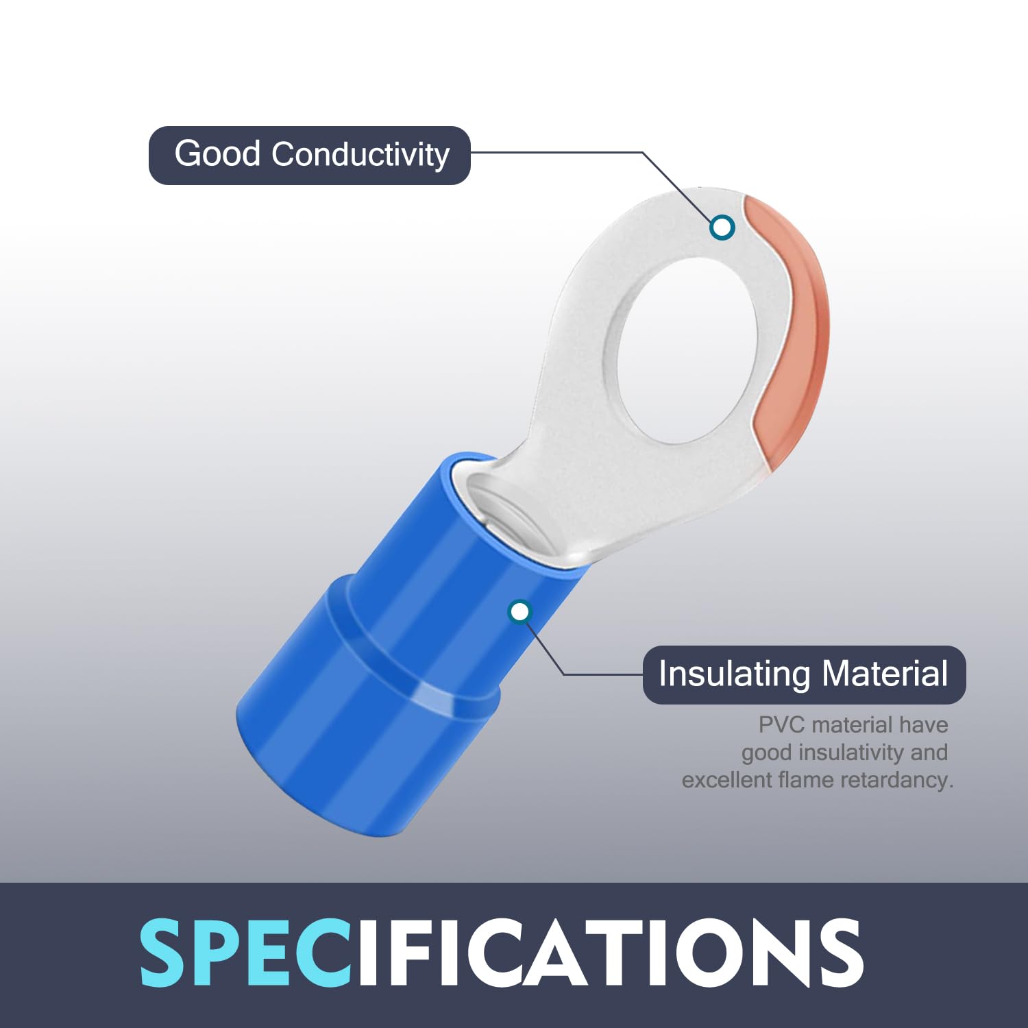 Snapklik.com : Chanzon 210pcs UL Listed Ring Terminals M4 M5 M6 M8 Red ...