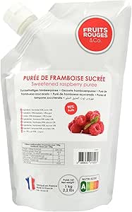 Purée de fruits - Framboise 1kg - FRUITS ROUGES & Co. : Amazon.fr: Epicerie
