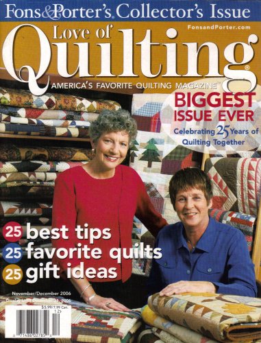 Love of Quilting Magazine Nov./Dec. 2006: Jean Nolte: Amazon.com: Books