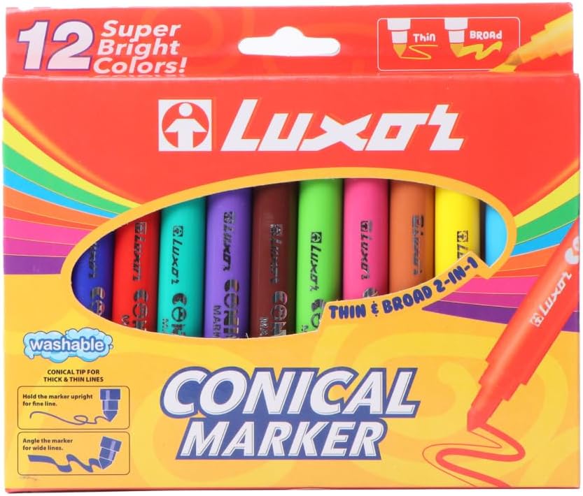 Luxor Funliner Color Set - Fine Tip, Ideal for Coloring, Doodling ...