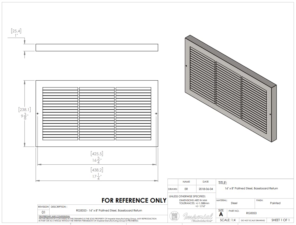 Snapklik.com : White Baseboard Return Grill